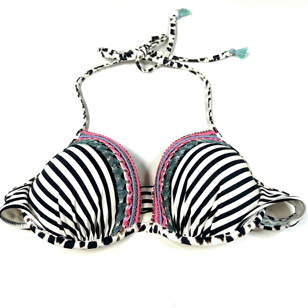 Y2k Victorias Secret 34b Fabulous Bikini Top Nd5 Blac… - Gem